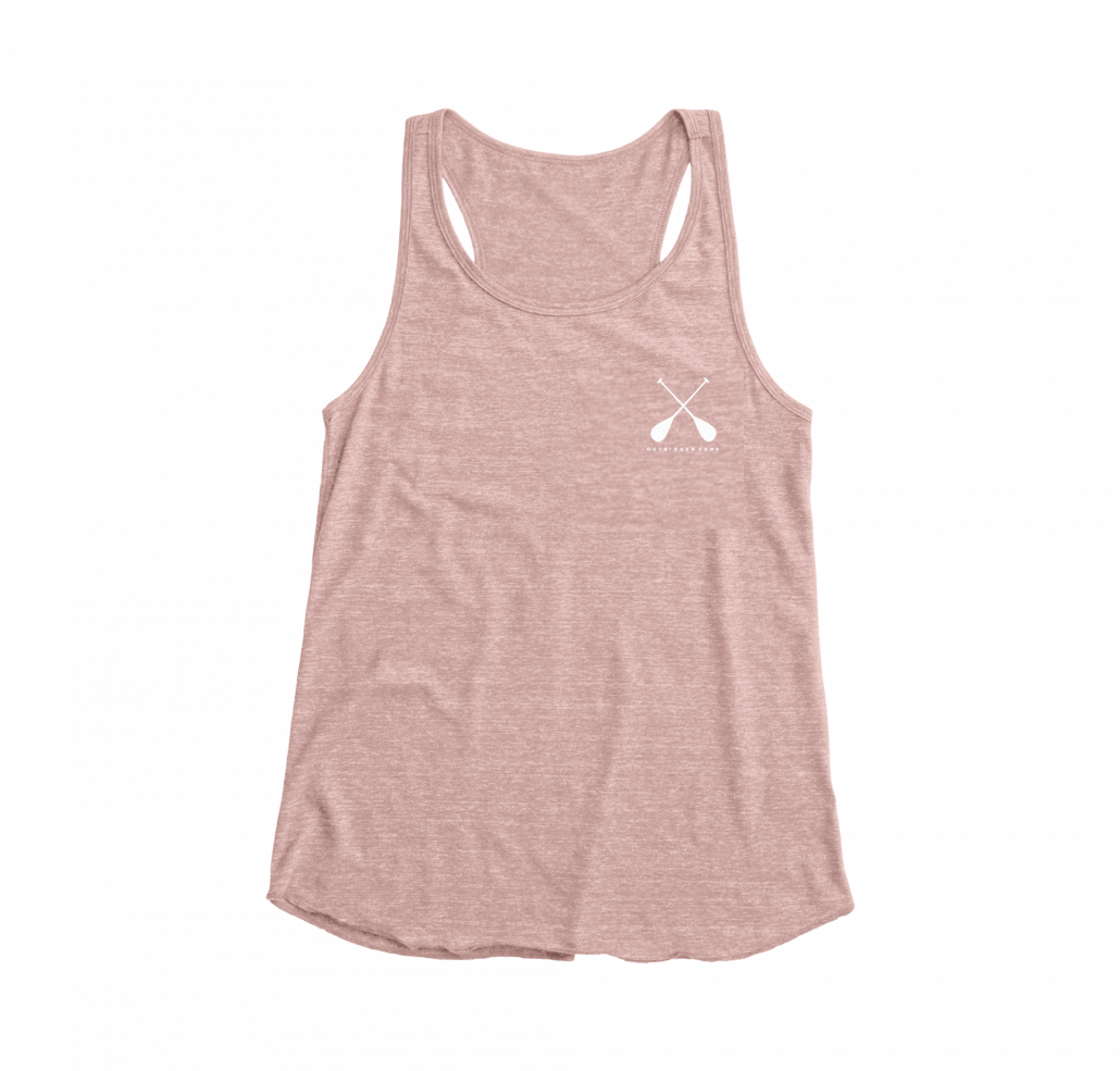 Women's X Paddles Racerback Tank - Pink - Outriggerzone Store